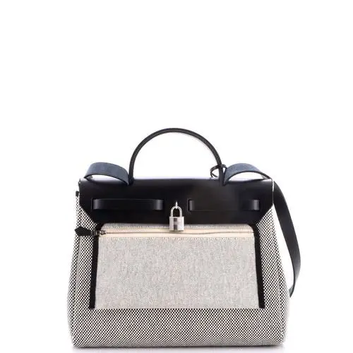 Hermès Herbag Zip Criss Viking Toile And Leather 31