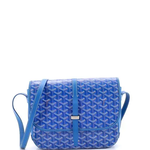 Goyard Belvedere Ii Messenger Bag Coated Canvas Mm - Blue