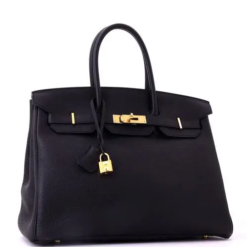 Hermès Birkin Handbag Black Togo With Gold Hardware 35 - Noir