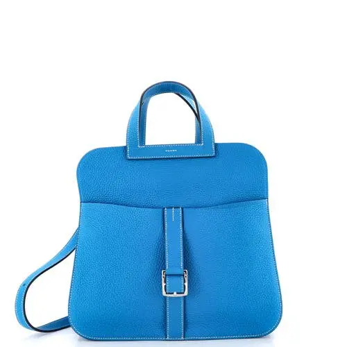 Hermès Halzan Bag Clemence 31 - Blue