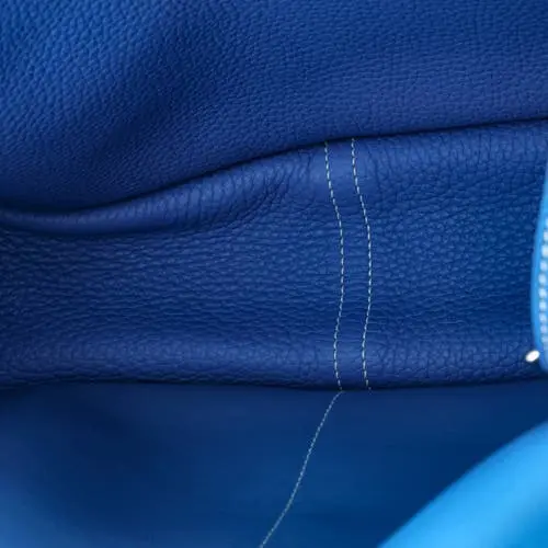 Hermès Halzan Bag Clemence 31 - Blue