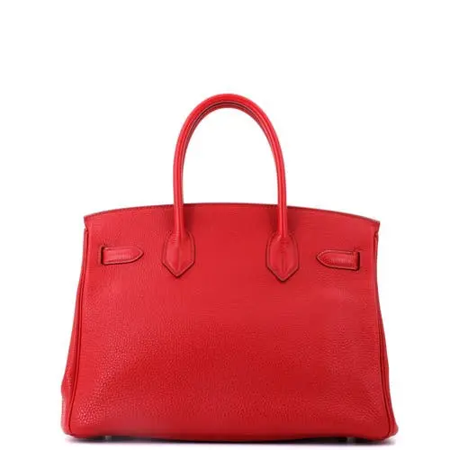 Hermès Birkin Handbag Red Togo With Palladium Hardware 30 - Rouge Garance
