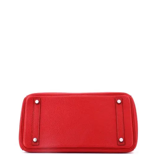 Hermès Birkin Handbag Red Togo With Palladium Hardware 30 - Rouge Garance