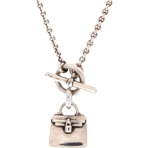 Hermès Birkin Amulette Pendant Necklace Sterling - Silver