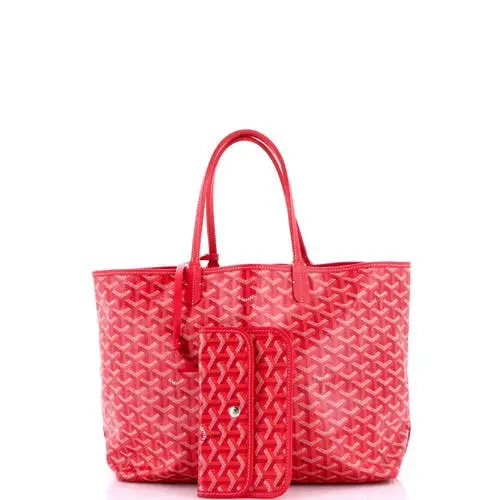 Goyard Saint Louis Reversible Tote Coated Canvas And Printed Canvas Pm - Red