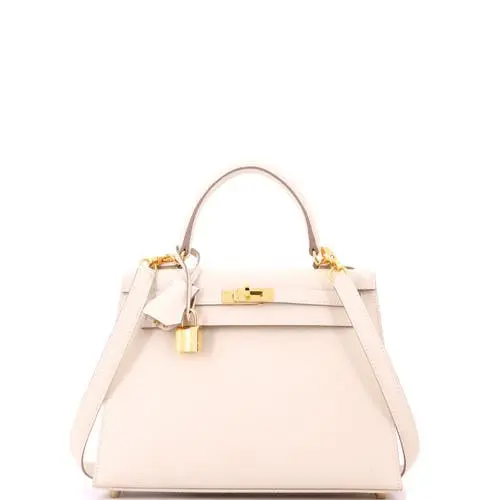 Hermès Kelly Handbag Light Epsom With Gold Hardware 25 - Nata