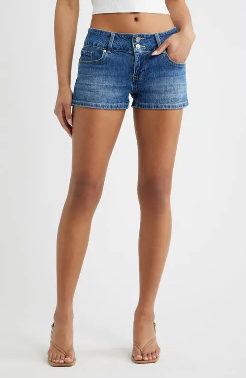 YMI Flap Pocket Denim Shorts - Dark Blue