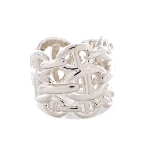 Hermès Chaine D'ancre Enchainee Ring Sterling Gm