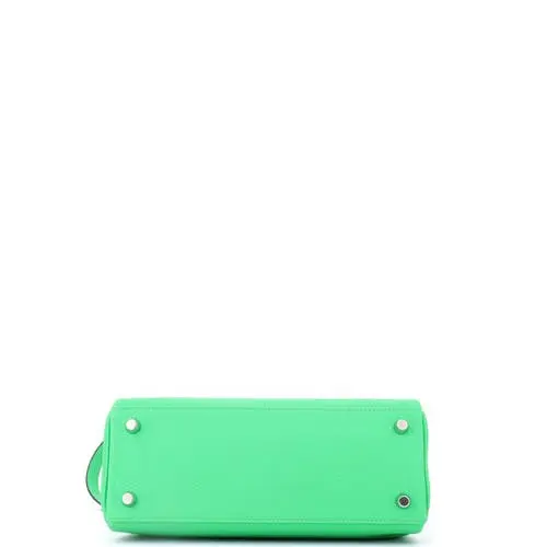 Hermès Kelly Handbag Togo With Palladium Hardware 25 - Green
