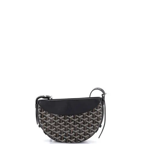 Goyard Hirondelle Shoulder Bag Coated Canvas And Leather - Black