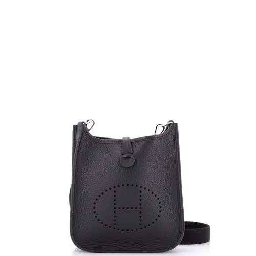 Hermès Long Strap Evelyne Bag Clemence Tpm - Black