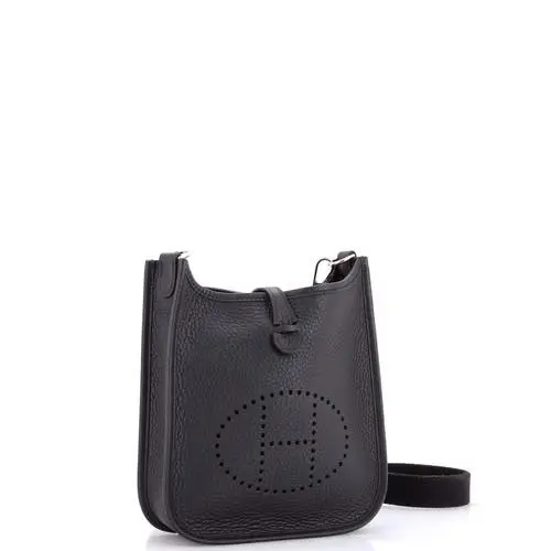 Hermès Long Strap Evelyne Bag Clemence Tpm - Black