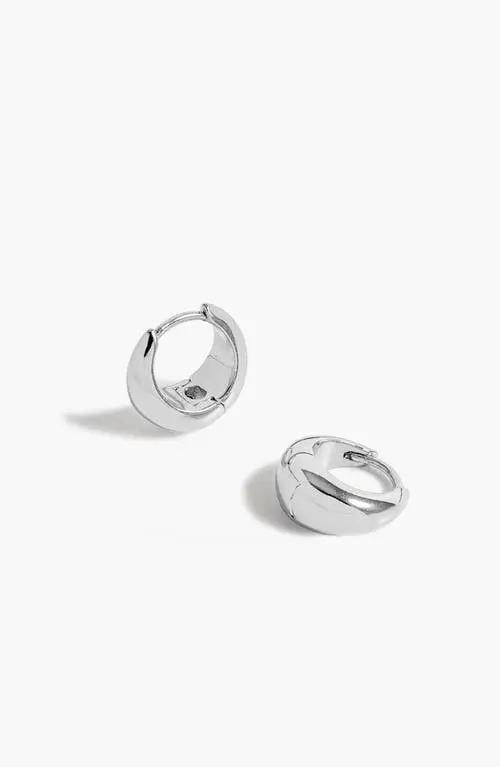 YOJ Mini Pebble Hoop Earrings - Silver