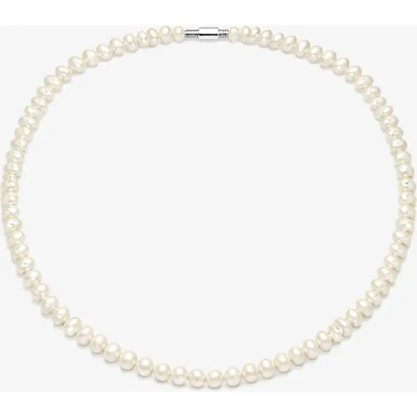 YOJ Palermo Pearl Necklace - Silver