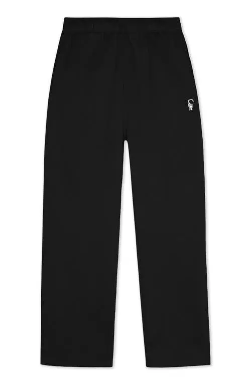 DALIX Astronaut Midweight Fleece Relaxed Track Pants - Black