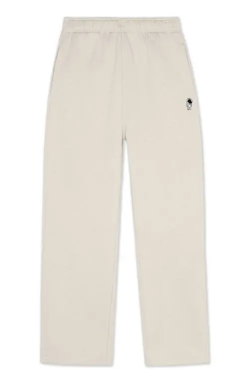 DALIX Astronaut Midweight Fleece Relaxed Track Pants - Bone