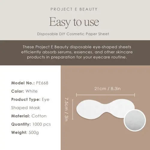 PROJECT E BEAUTY 1000pcs Disposable Diy Cosmetic Paper Sheet