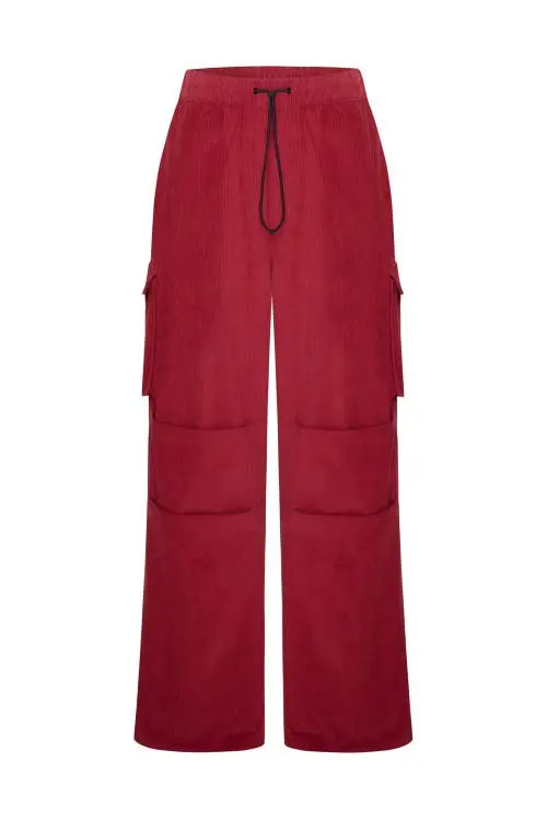PCFG Pure Cotton Cargo Pants - Red