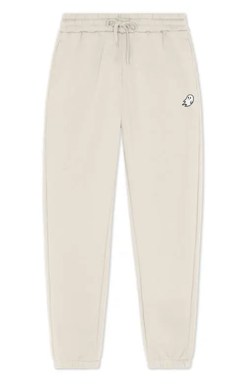DALIX Ghost Midweight Fleece Regular Fit Track Pants - Ecru