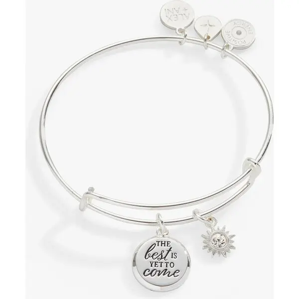 ALEX AND ANI The Best Is Yet To Come" Duo Charm Bangle - Gold