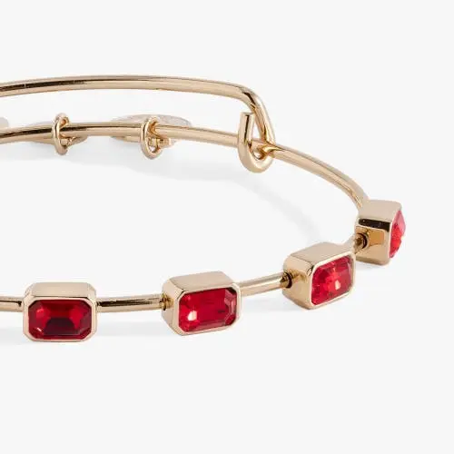 ALEX AND ANI July Birthstone Emerald Cut Bangle - Gold