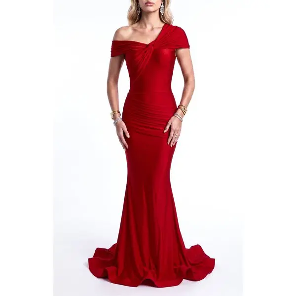 JESSICA ANGEL One-shoulder Gown - Red