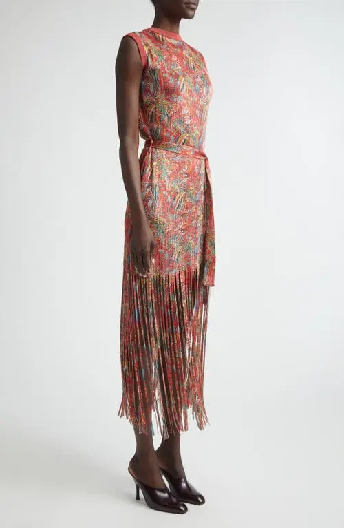 Etro Paisley Print" Sweater Dress With Fringe