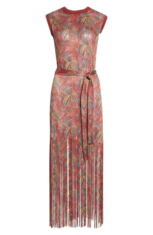 Etro Paisley Print" Sweater Dress With Fringe