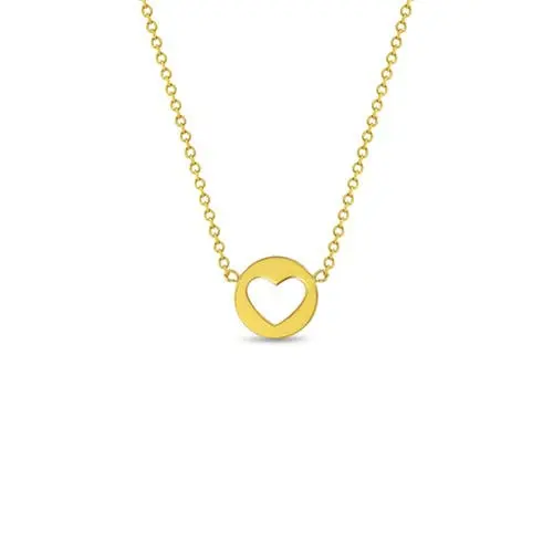 IN SEASON JEWELRY 14k Yellow Heart Cutout Pendant Necklace - Gold