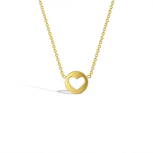 IN SEASON JEWELRY 14k Yellow Heart Cutout Pendant Necklace - Gold