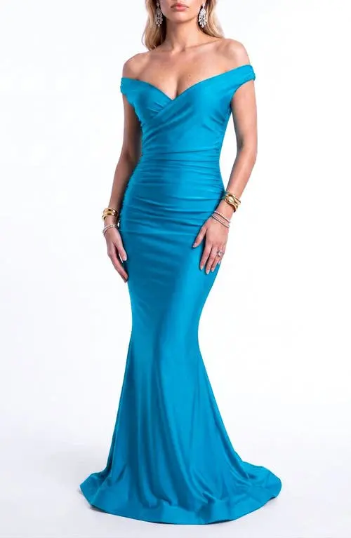 JESSICA ANGEL Mermaid Gown - Turquoise