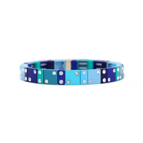THE LOVERY FINE JEWELRY Domino Stretch Bracelet With Cubic Zirconia - Mist