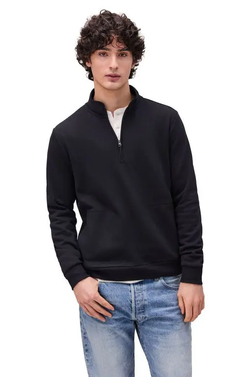 Richer Poorer The Recycled Fleece Quarter Zip - Black