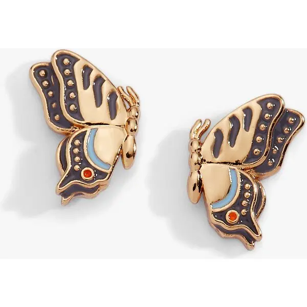 ALEX AND ANI Butterfly Stud Earrings - Gold