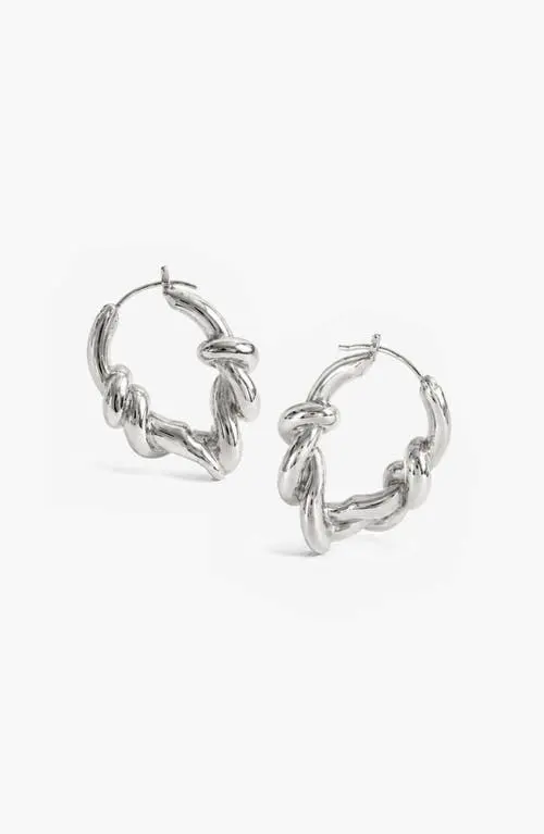 YOJ Knotted Maxi Hoop Earrings
