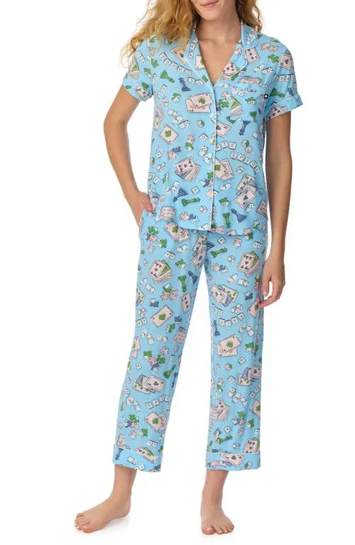 Kate Spade New York Print Crop Pajamas - Blue Print