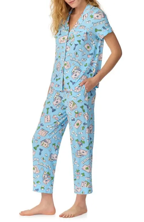Kate Spade New York Print Crop Pajamas - Blue Print