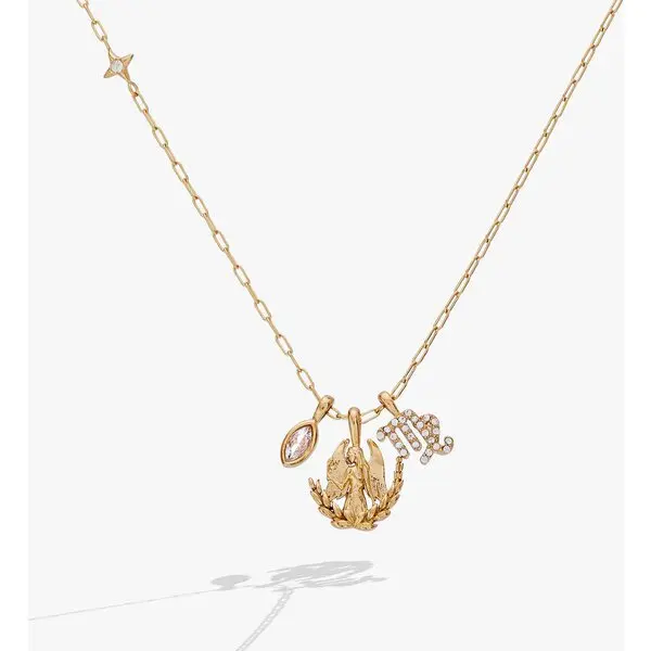 ALEX AND ANI Virgo Zodiac Charm Cluster Necklace - Gold