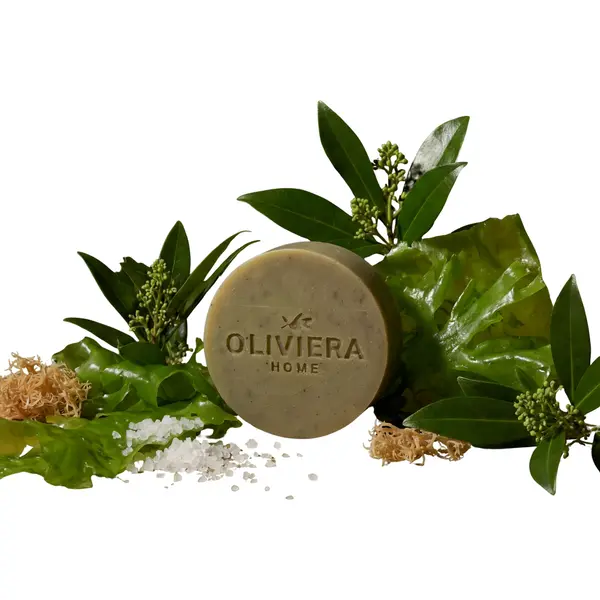 OLIVIERA HOME Seaweed Bar Soap Trio - Green