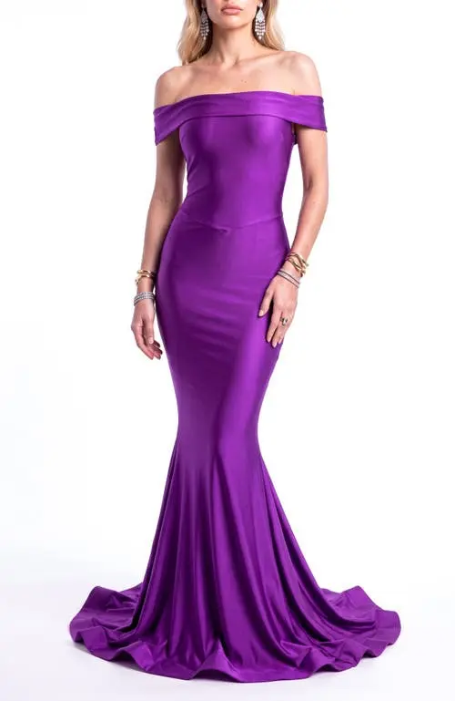 JESSICA ANGEL Mermaid Gown - Plum