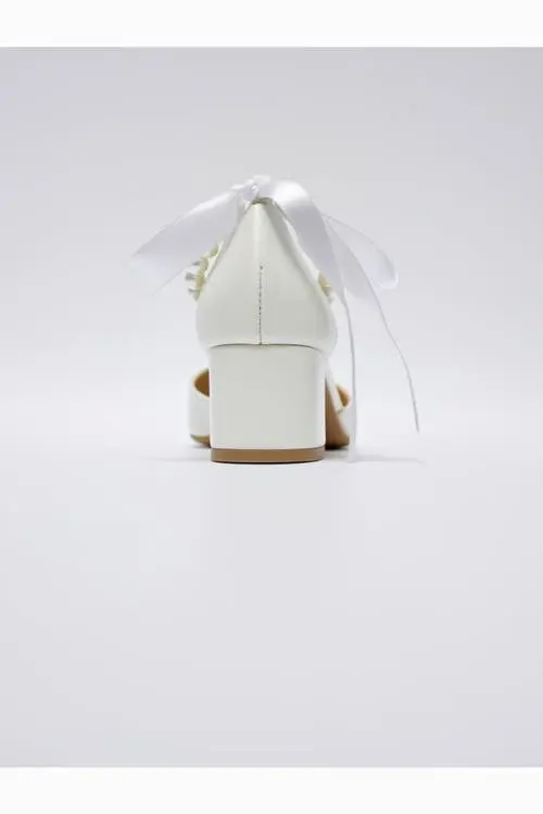 FOREVER & ALWAYS SHOES Evania Block Heel Wedding Pump