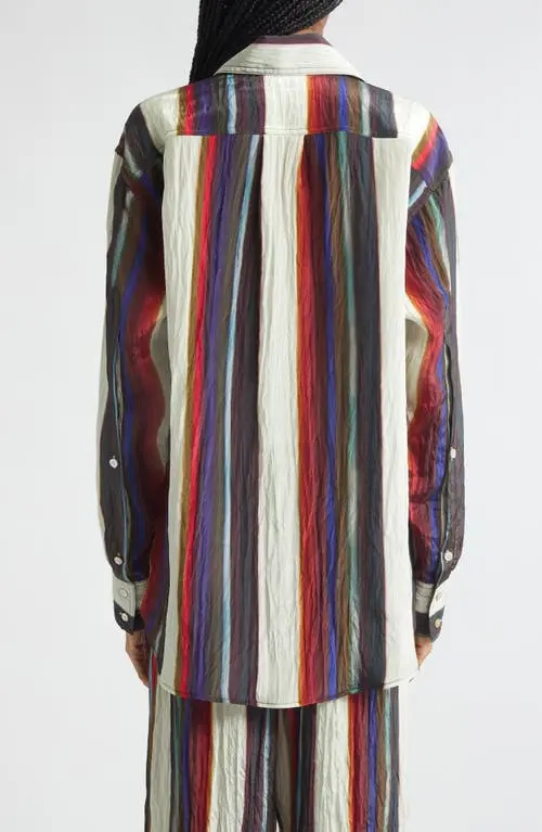 Christopher John Rogers Morris Stripe Button-up Shirt