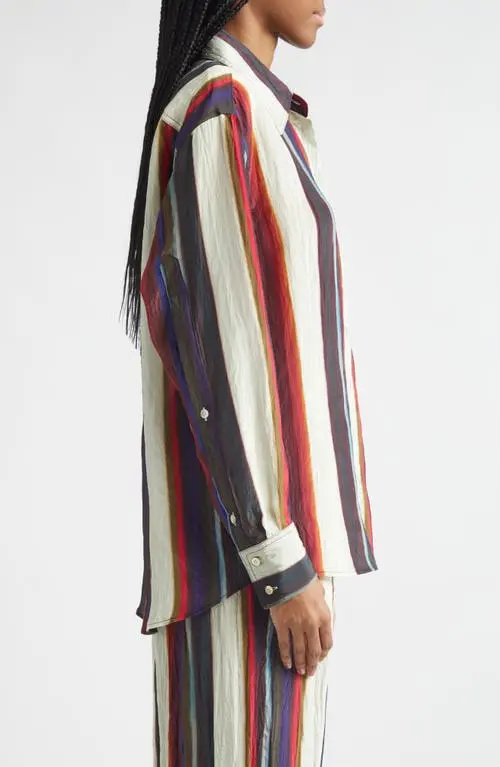 Christopher John Rogers Morris Stripe Button-up Shirt