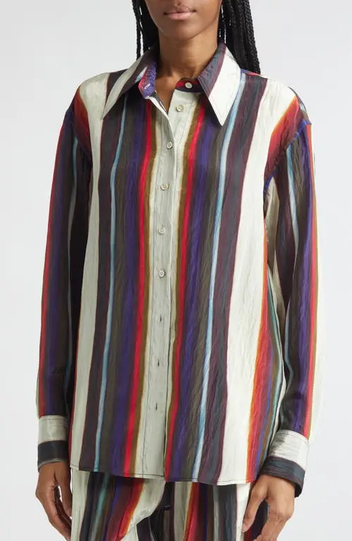 Christopher John Rogers Morris Stripe Button-up Shirt