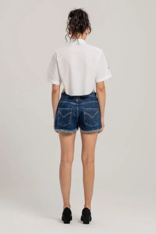PCFG Free Heaven Denim Shorts With Zip Details