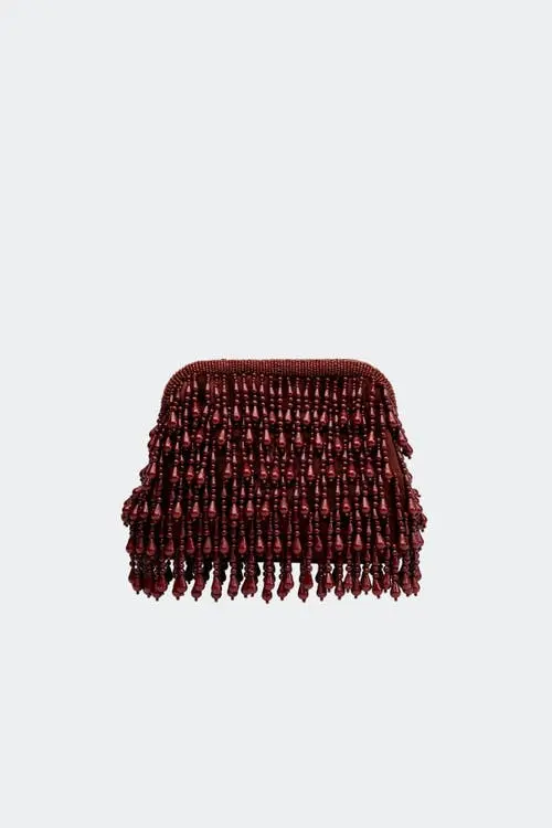 SIMONMILLER Beaded Drop Clutch - Chocolate