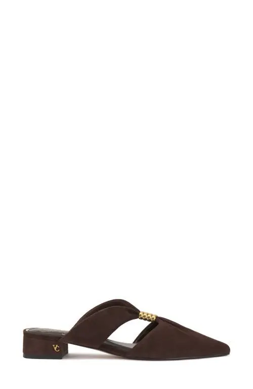 Vince Camuto Vanika Pointed Toe Mule With Criss-cross Straps - Brownie