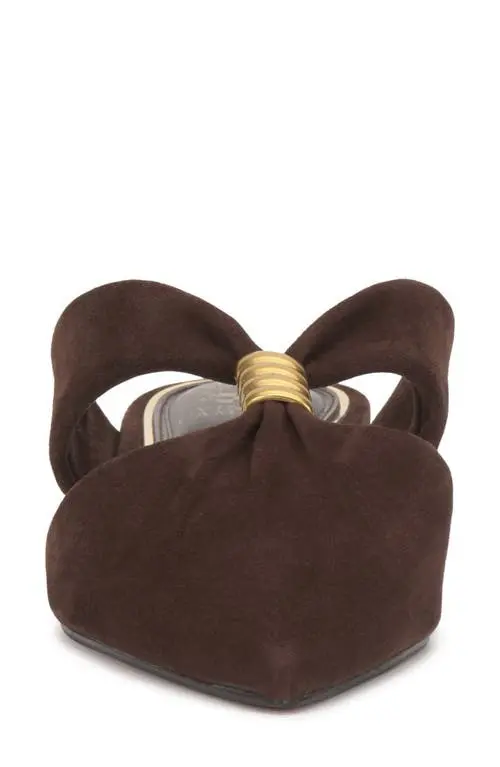 Vince Camuto Vanika Pointed Toe Mule With Criss-cross Straps - Brownie