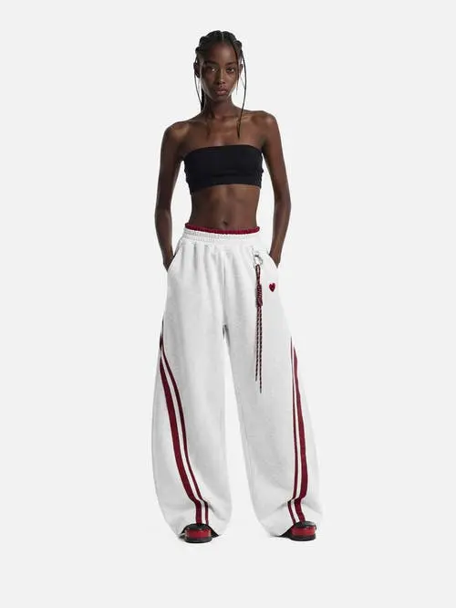 AELFRIC EDEN Baggy Barrel-leg Sweatpants With Color-block Stripes