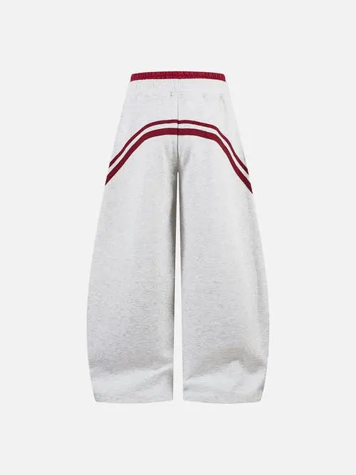 AELFRIC EDEN Baggy Barrel-leg Sweatpants With Color-block Stripes